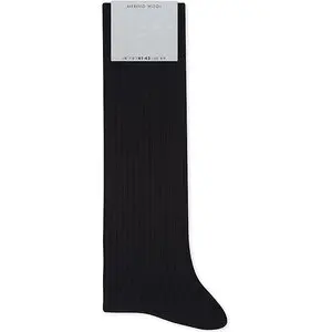Falke No7 Ribbed Virgin Wool Socks - Navy