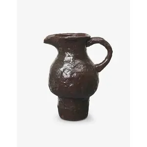 FERM LIVING Doro Textured Glazed-terracotta Jug 20cm - Coffee