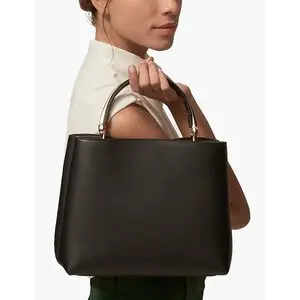 Cartier Panthère De Medium Leather Top-handle Bag - Black