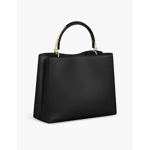 Cartier Panthère De Medium Leather Top-handle Bag - Black
