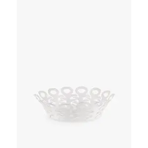 ALESSI Vimini Small Steel Basket 22cm - White