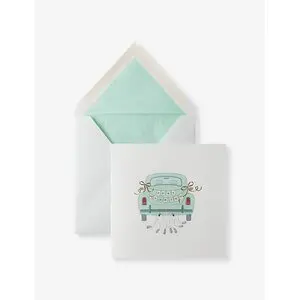 Smythson Wedding Car Wedding Card 15cm X 15cm - White Wove
