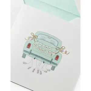 Smythson Wedding Car Wedding Card 15cm X 15cm