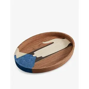 L'Objet Edgar Decorative Wooden Tray 32cm