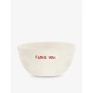 ANNA + NINA I Love You Ceramic Bowl 14cm - White