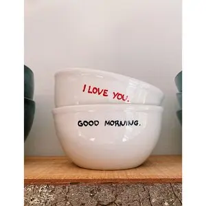 ANNA + NINA I Love You Ceramic Bowl 14cm