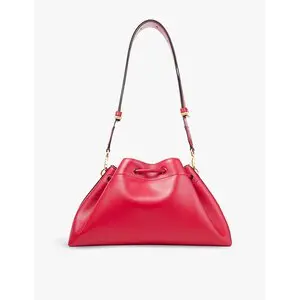 JIMMY CHOO Leather Shoulder Bag - Ruby Red/gold