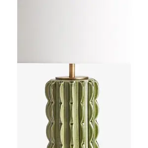 SOHO HOME Finn Collection Ceramic And Linen Table Lamp