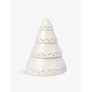 VILLEROY & BOCH Winter Glow Hurricane Star-pattern Porcelain Lamp Tree 18.5cm - One-color