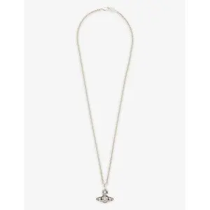 VIVIENNE WESTWOOD Carmela Orb Necklace - Antique Platinum White