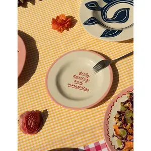 LAETITIA ROUGET Dirty Dancing Hand-painted Ceramic Plate 20cm