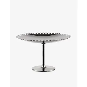 ALESSI Edges Perforated Stainless-steel Cake Stand 14.4cm - Silver