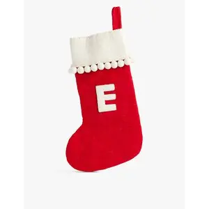 SELFRIDGES EDIT Alphaet Medium Wool Christmas Stocking 48cm - E