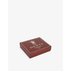 DENTS Brand-debossed Contrast-piped Grained-leather Bi-fold Wallet