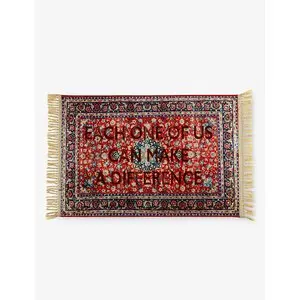 SELETTI Loredana Longo Burnt Difference Woven Rug 120cm X 80cm - One-color
