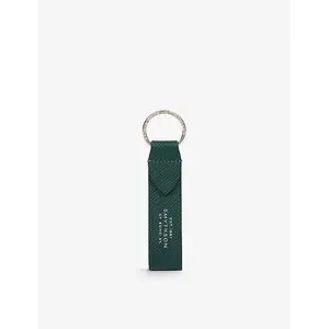 Smythson Foiled-logo Leather Keyring