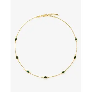MISSOMA Mala 18ct Yellow -plated Vermeil Recycled Sterling Silver And Malachite Choker Necklace - Gold