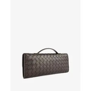 Bottega Veneta Andiamo Leather Clutch - Fondant-m Brass