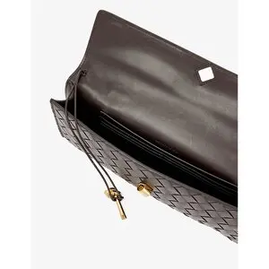 Bottega Veneta Andiamo Leather Clutch - Fondant-m Brass