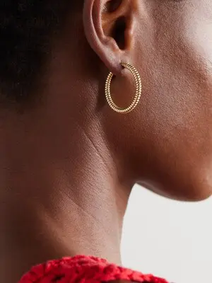 Established Rope 14-karat Hoop Earrings - Gold