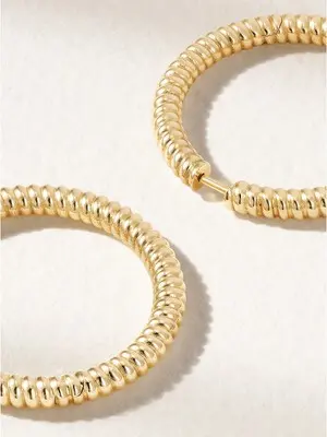 Established Rope 14-karat Hoop Earrings - Gold