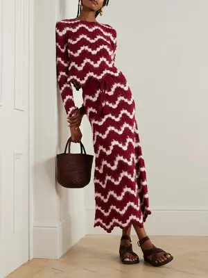 Escvdo Safi Cropped Crocheted Alpaca Top