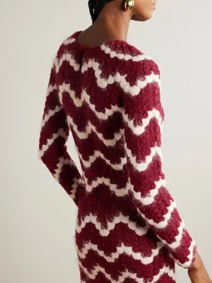 Escvdo Safi Cropped Crocheted Alpaca Top