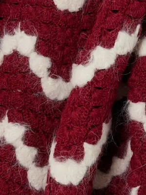 Escvdo Safi Cropped Crocheted Alpaca Top