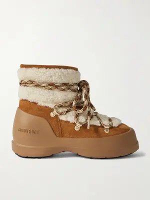 Moon Boot Luna Shearling Boots - Brown