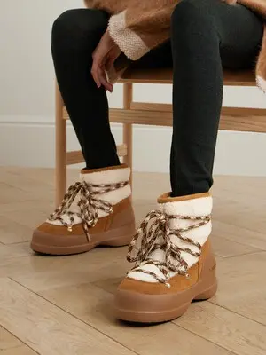 Moon Boot Luna Shearling Boots - Brown