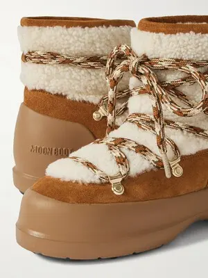 Moon Boot Luna Shearling Boots - Brown