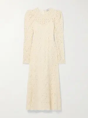 Gabriela Hearst Lana Cashmere Lace Maxi Dress