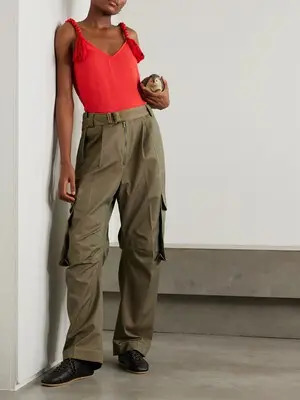 JW Anderson Tasseled Crepon Camisole - Red