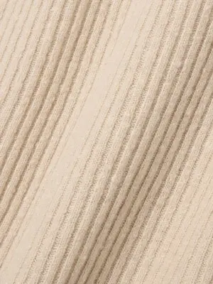 Co Ribbed Wool-blend Midi Skirt - Ivory