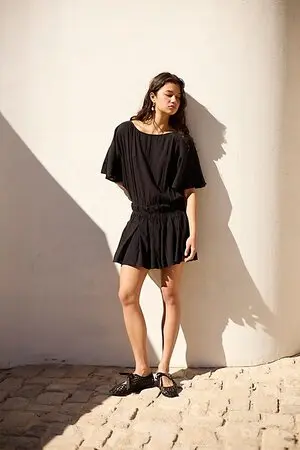 Free People Sutton Mini Dress - Black