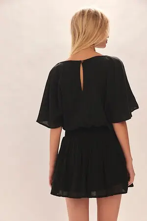 Free People Sutton Mini Dress - Black
