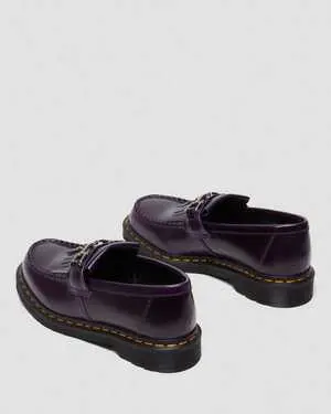 Dr. Martens Adrian Snaffle Bone Charm Tassel Loafers In Purple
