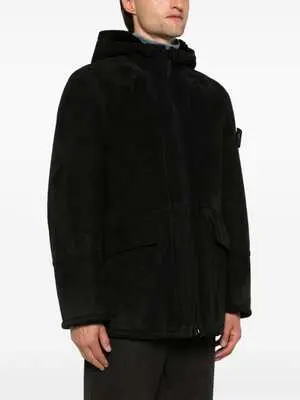 Stone Island Hooded Suede Jacket