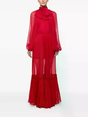 Women's Pleated Georgette Maxi Dresses