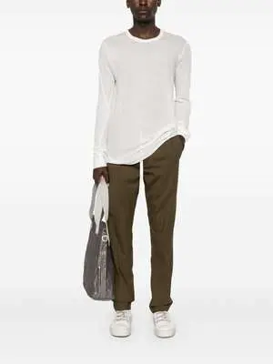 Rick Owens Sheer Cotton Long-sleeved T-shirt