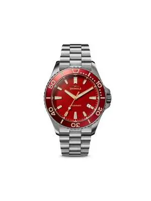 Shinola 43mm Automatic Watch - Red