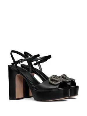 Valentino Garavani Vlogo Signature Platform Sandals - Black
