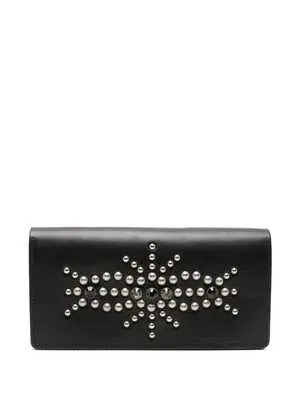 Yohji Yamamoto Stud-embellished Wallet - Black