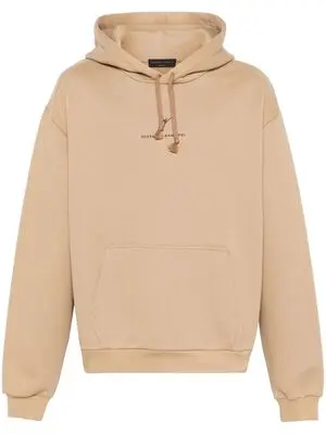GIUSEPPE ZANOTTI Embroidered Logo Hoodie - Brown