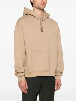 GIUSEPPE ZANOTTI Embroidered Logo Hoodie - Brown