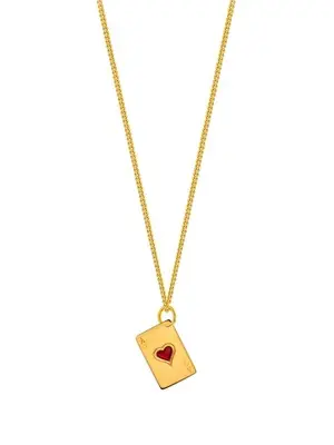 TRUE ROCKS Ace Of Hearts Pendant Necklace - Gold