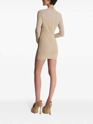 Balmain Labyrinth Jacquard Knit Dress