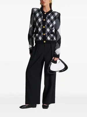 Balmain Gingham Cardigan