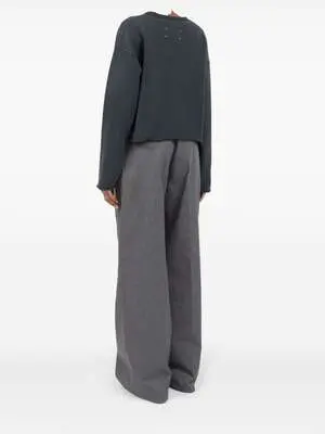 MAISON MARGIELA Logo-appliqué Cotton Sweatshirt - Grey