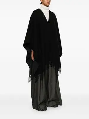 Valentino Garavani Vlogo Signature Cashmere Poncho - Black